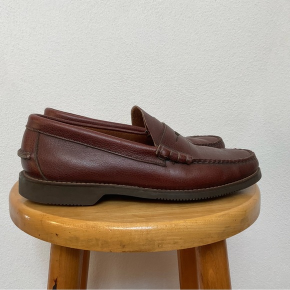 Shoes | Brown Pebbled Upper Vibrum Gumlite Sole Penny Loafer Size 1 ...